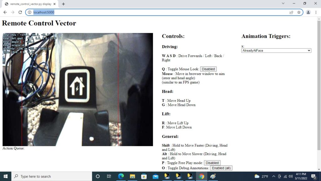 Vector Remote Control Program (Non-Cloud) - Vector-AI-Robot-Brain